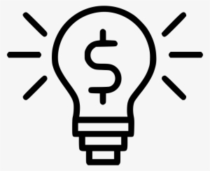 Illuminated Lightbulb Dollar Sign - All White Dollar Sign Png PNG Image ...