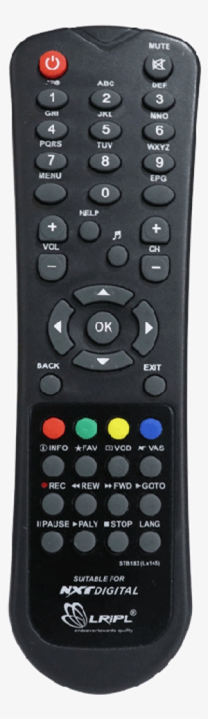 Nxt Digital Set Top Box Remote Control PNG Image | Transparent PNG Free ...