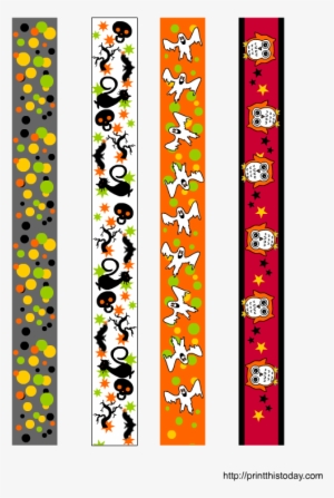 Free Printable Colorful Halloween Washi Tape - Adhesive Tape PNG Image ...