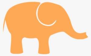 One Orange Elephant Clip Art - Elephant Orange Clipart PNG Image ...