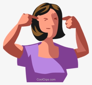 Woman Blocking Her Ears Royalty Free Vector Clip Art - Blocking Ears ...
