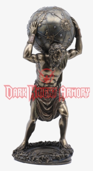Bronze Atlas Statue - Greek Man Holding Globe PNG Image | Transparent ...