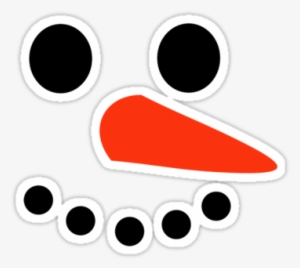 "snowman Face" Stickers By Designzz - Snowman PNG Image | Transparent ...