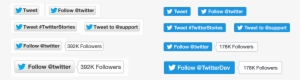 A New Design For Tweet And Follow Buttons - Follow On Twitter Design ...