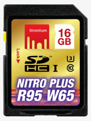Nitro Plus Sd Card - 32gb Strontium Nitro Plus Series Sd Card PNG Image ...