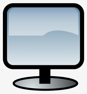 Computer, Monitor, Screen, Flat, Icon, Gino, Cartoon - Flat Screen Tv ...