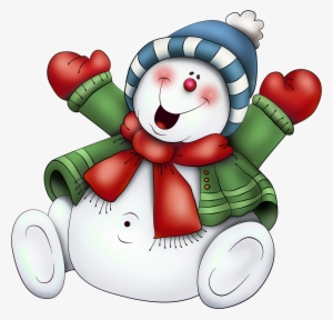 Snowman With Scarf Png Clipart - Christmas Clip Art Free PNG Image ...
