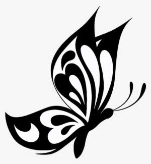 Download Butterfly Vector - Butterfly Black Vector Png | Transparent ...
