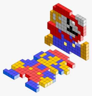 Tetris, Pixel, 3d, Building Block, Computer Game - Tetris Pixel Art PNG ...