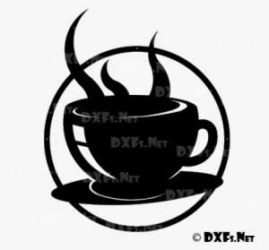 Coffee Cup Silhouette Dxf File For Cnc Cutting Machine - Coffee Cup Dxf ...