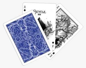 Card Back From The White Rabbit Bicycle Deck - Poker Card Back Png PNG ...