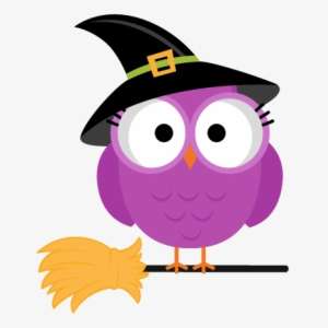 Cute Halloween Clipart Png - Owl With Witch Hat PNG Image | Transparent ...
