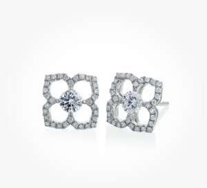 Lotus Diamond Earrings - Earring PNG Image | Transparent PNG Free ...