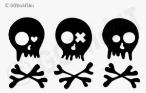 Skull Series Cartoon Vinyl Decal Sticker 1 - Vinilo Decorativo Las Tres ...