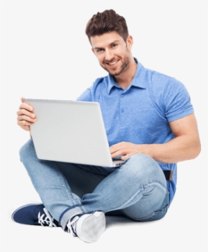 Download Man On Laptop Png | Transparent PNG Download | SeekPNG