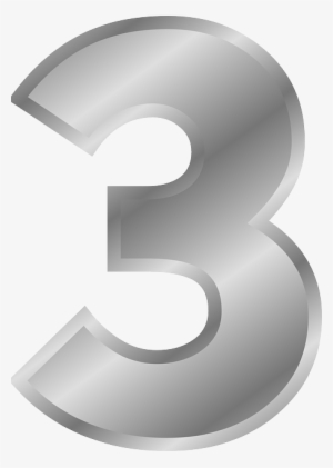 B - - Silver Number 3 Png PNG Image | Transparent PNG Free Download on ...