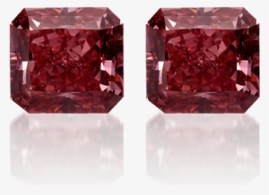 Two Radiant Cut Diamonds - Red Diamond Radiant Cut PNG Image ...