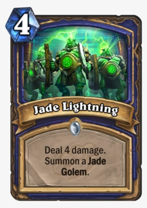 Jade Lightning Card - Hearthstone Druid Jade Golem PNG Image ...