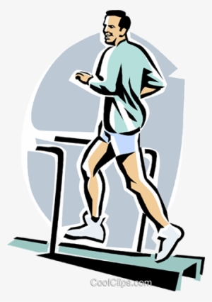 Man Running On A Treadmill Royalty Free Vector Clip - Cartoon Man ...