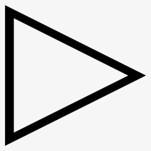Play Right Arrow Triangle Outline Comments - Triangle Facing Right Png ...