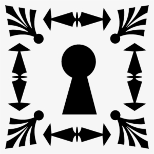 Keyhole In Square Frame Formed By Ornamental Shapes - Formas ...