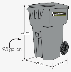 Hover To Zoom - 95 Gallon Garbage Bin Dimensions PNG Image ...