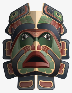 Pacific Coast Native American Mask - Tribal Mask Png PNG Image ...