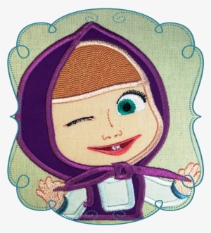 Marsha With A Wink - Masha And The Bear Machine Embroidery Design PNG ...