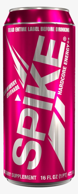 Spike Hardcore Energy Strawberry Lemonade - Spike Energy Drink Red PNG ...
