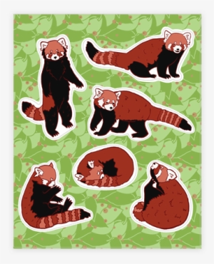 Cute Red Panda Sticker/decal Sheet - Red Panda Sticker PNG Image ...
