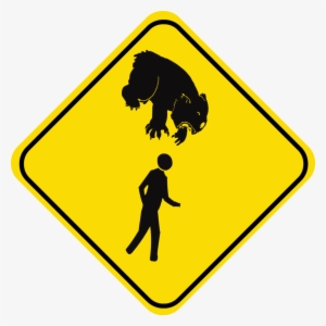 Drop Bear Sign - Drop Bear Warning Sign PNG Image | Transparent PNG ...