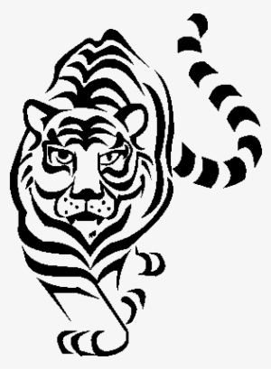 Tiger Silhouette Png - Thai Silk Picture Painting Handmade Tiger PNG ...