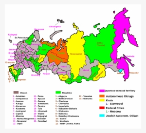 Loss Of Soviet Territory-2 - Russian Federation Map Regions PNG Image ...