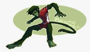 Beast Boy Is A Member Of The Team - Beast Boy With A Tail PNG Image ...