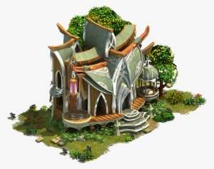 03 Elves Residential 07 Cropped - Elvish Building PNG Image ...
