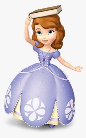 Princess Sofia Book On Head - Sofia The First Png PNG Image ...