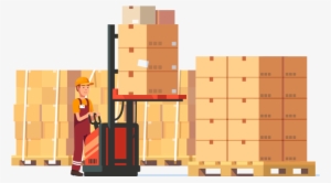 Inventory-management - Goods In Cartoon Warehouse PNG Image ...