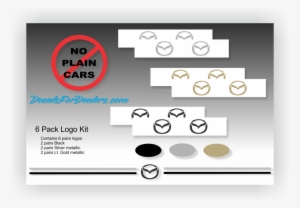 Mazda 6-pack Vinyl Logo Emblem Decal Kit - Car PNG Image | Transparent ...