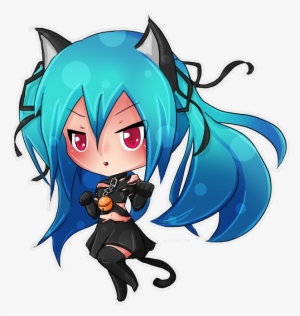 Chibi Miku - Dancing Chibi Cat Gif PNG Image | Transparent PNG Free ...
