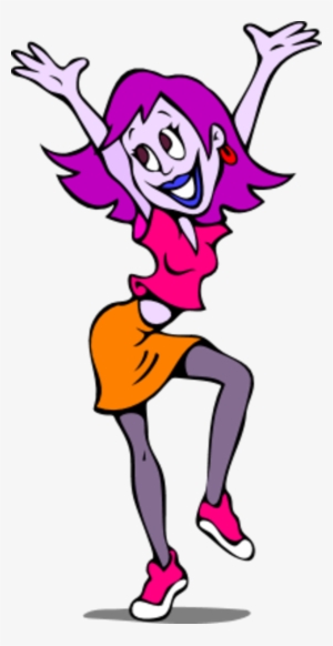 Woman Happy Dance - Red Head Clip Art PNG Image | Transparent PNG Free ...