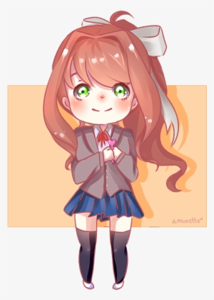 "pretty " Pose Monika - Doki Doki Literature Club Monika Sprites PNG ...