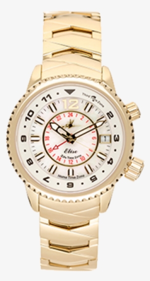 Download Latan Ladies Gold Watch With Circle Cubic Zirconia - Watch ...