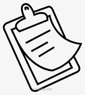 Clipboard Royalty Free Vector Clip Art Illustration - Clipboard Drawing ...