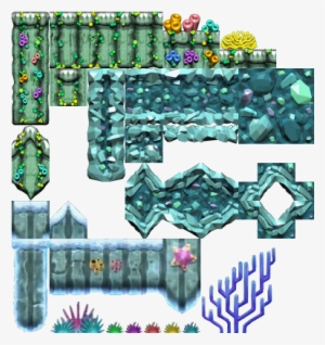 Underwater - Png - Nsmb Underwater Tileset PNG Image | Transparent PNG ...