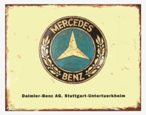 Mercedes Benz Logo Tin Sign 91 - Logo Mercedes Benz Retro PNG Image ...
