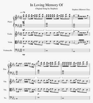 In Loving Memory Of Sheet Music Composed By Stephen - Nota PNG Image ...