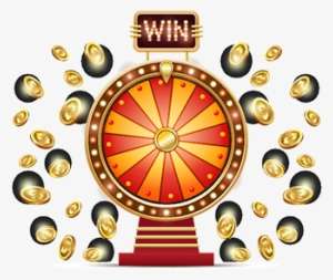 Vector Cartoon Illustration Of A Glowing Wheel Fortune - Illustration ...