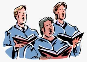 Church Choir Royalty Free Vector Clip Art Illustration - Singing In ...