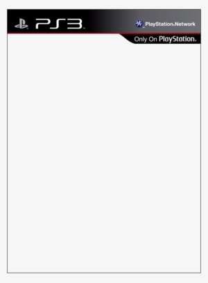 Blank Ps3 Game Cover