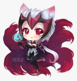 Challenger Drawing Ahri - Midnight Ahri Chibi PNG Image | Transparent ...